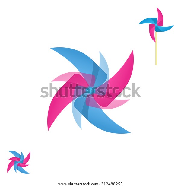 Pinwheel Rotating Icon Abstract Shape Logo Stock Vector (Royalty Free ...