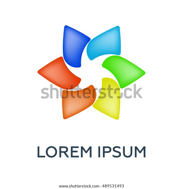 Pinwheel Shape Logo Design Abstract Vector Stock Vector (Royalty Free ...
