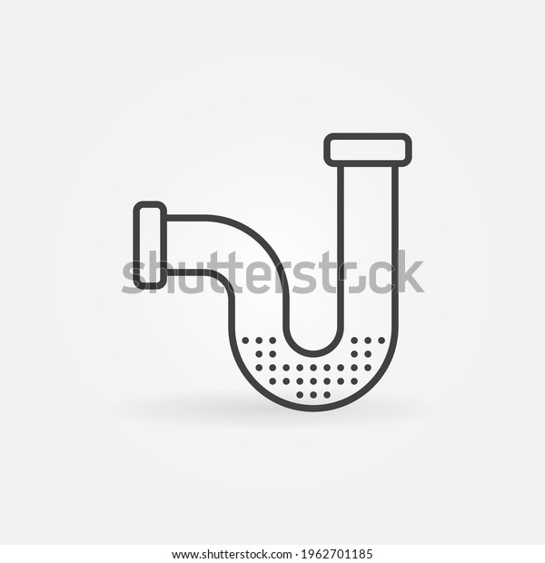 Pipe Blockage Outline Icon Blocked Pipes Stock Vector (Royalty Free ...