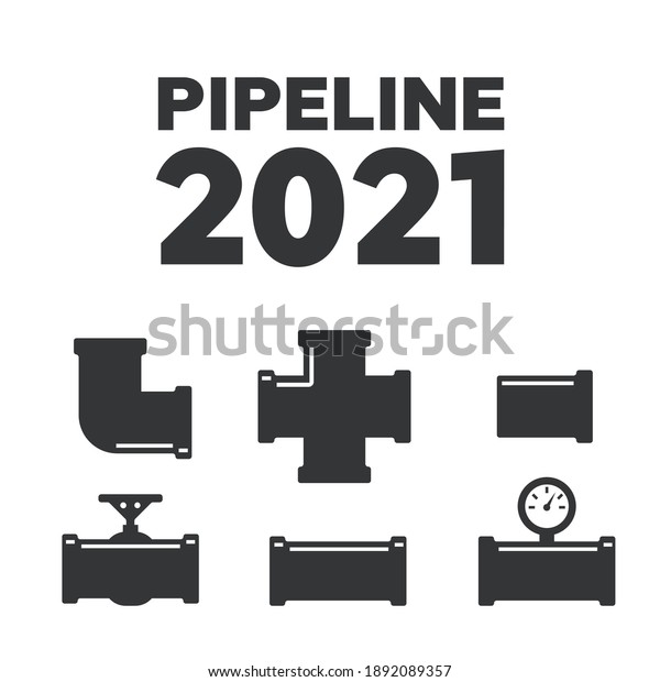 Pipe Fittings Vector Icons Set Tube Stock Vector (Royalty Free ...