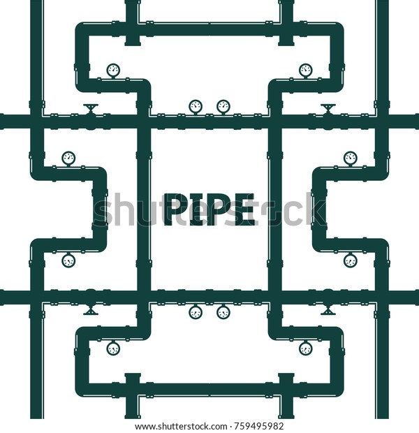 Pipe Fittings Vector Icons Set Tube Stock Vector (Royalty Free ...