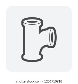 Pipe Icon Flange Fitting Pipeline Connection Stock Vector (Royalty Free ...