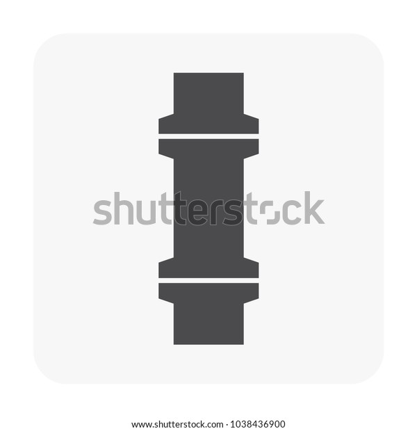 Pipe Icon Flange Fitting Pipeline Connection Stock Vector (Royalty Free ...