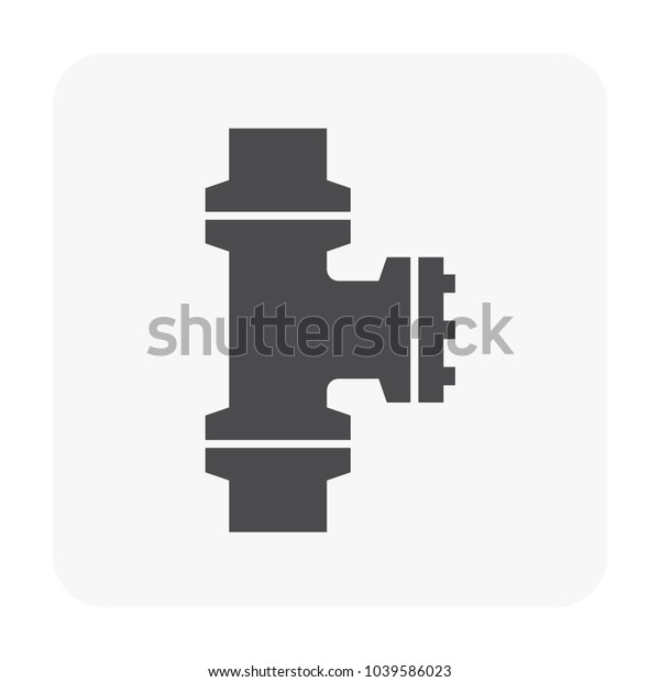 Pipe Icon Flange Fitting Pipeline Connection Stock Vector (Royalty Free ...