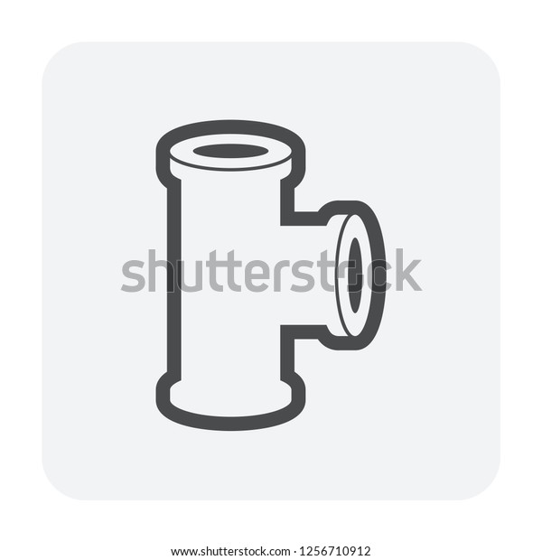 Pipe Icon Flange Fitting Pipeline Connection Stock Vector (Royalty Free ...