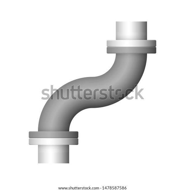 Pipe Icon Flange Fitting Pipeline Connection Stock Vector (Royalty Free ...