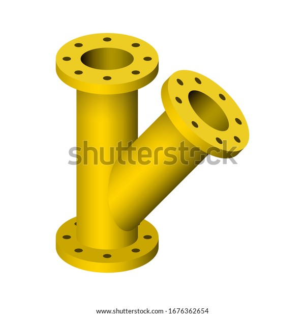 Pipe Icon Flange Fitting Pipeline Connection Stock Vector (Royalty Free ...
