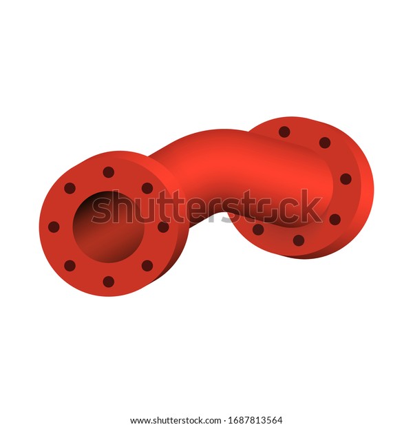 Pipe Icon Flange Fitting Pipeline Connection Stock Vector (Royalty Free ...