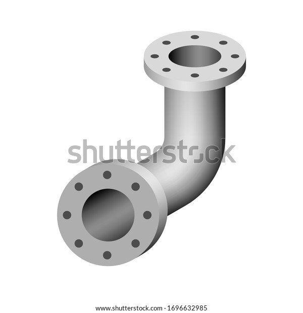 Pipe Icon Flange Fitting Pipeline Connection Stock Vector (Royalty Free ...