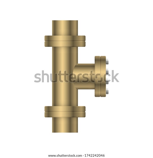 Pipe Icon Flange Fitting Pipeline Connection Stock Vector (Royalty Free ...