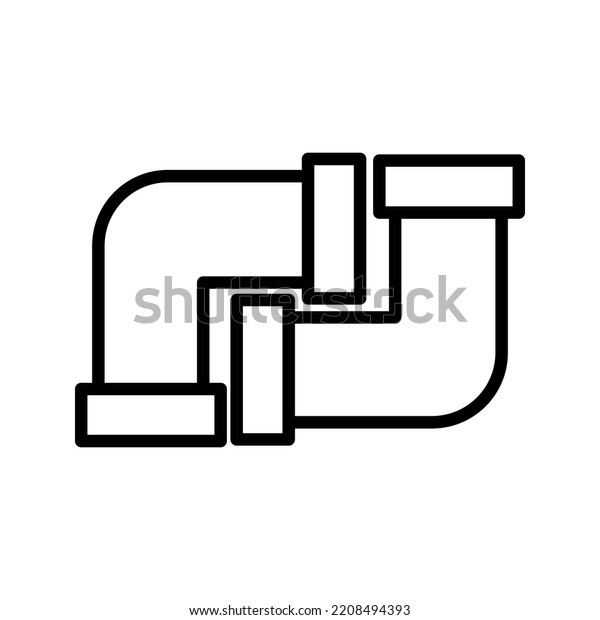 Pipe Icon Pipeline Construction Industry Work Stock Vector (Royalty ...