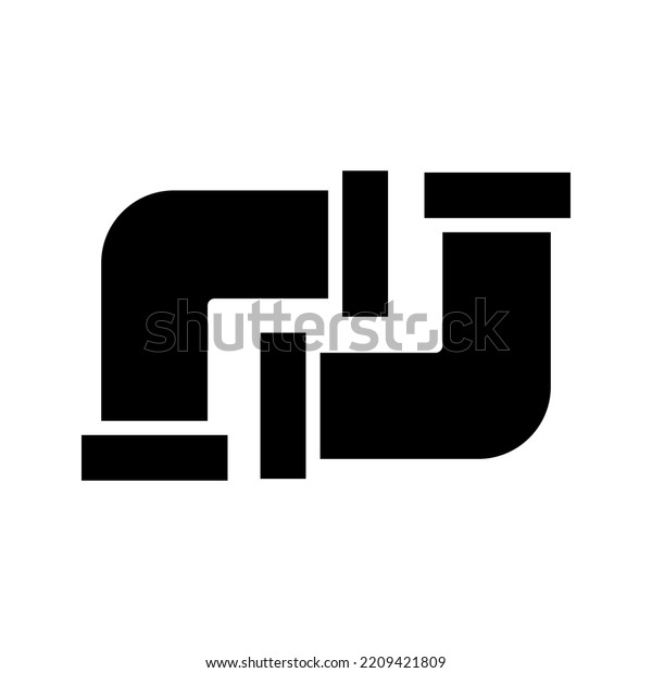 Pipe Icon Pipeline Construction Industry Work Stock Vector (Royalty ...