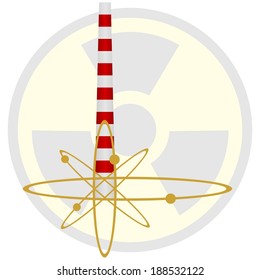 Pipe Industrial Buildings Nuclear Physics Icon Stock Vector (Royalty ...
