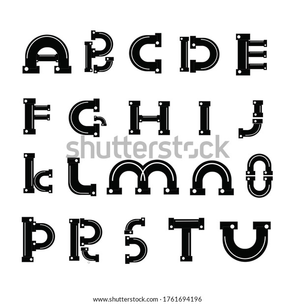 Pipe Letters Logo Collection U Stock Vector (Royalty Free) 1761694196 ...