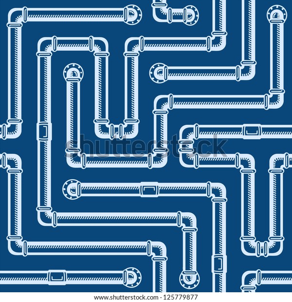 Pipe Maze Blueprint Seamless Vector Texture Stock Vector (Royalty Free ...