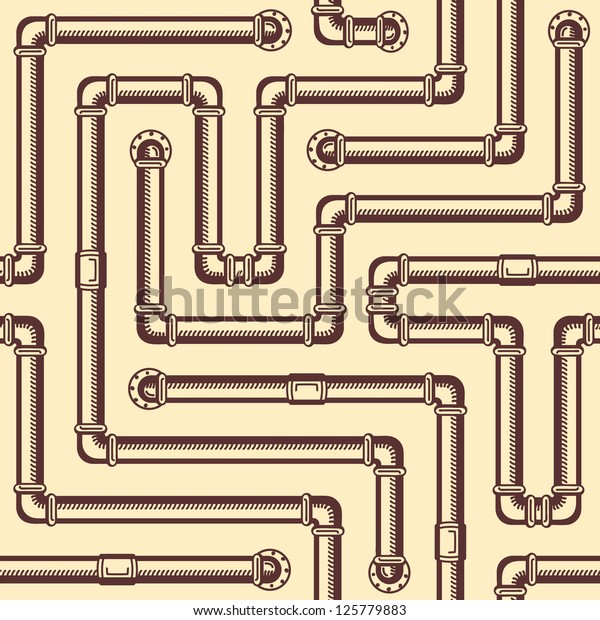 Pipe Maze Brown Seamless Vector Texture Stock Vector (Royalty Free ...