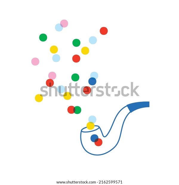 Pipe Multicolour Confetti Vector Illustration On Stock Vector (Royalty ...