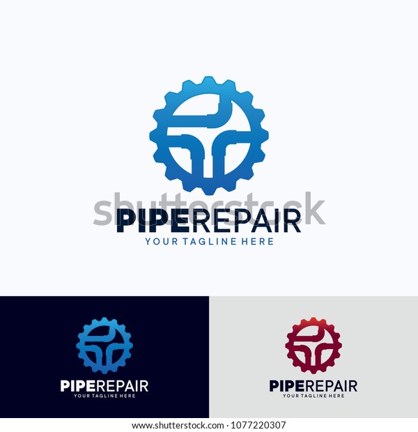 Pipe Repair Logo Template Design Creative Stock Vector (Royalty Free ...