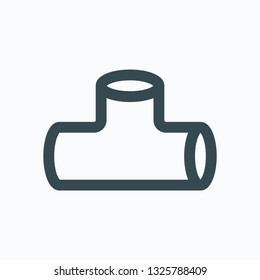 Pipe Tee Linear Icon Tube Tee Stock Vector (Royalty Free) 1325788409 ...