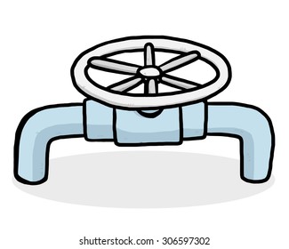 Pipe Valve Cartoon Vector Illustration Hand Stock Vector (Royalty Free ...
