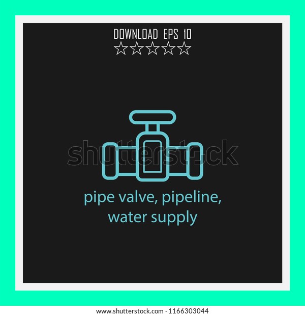 Pipe Valve Pipeline Water Supply Vector Stock Vector (Royalty Free ...