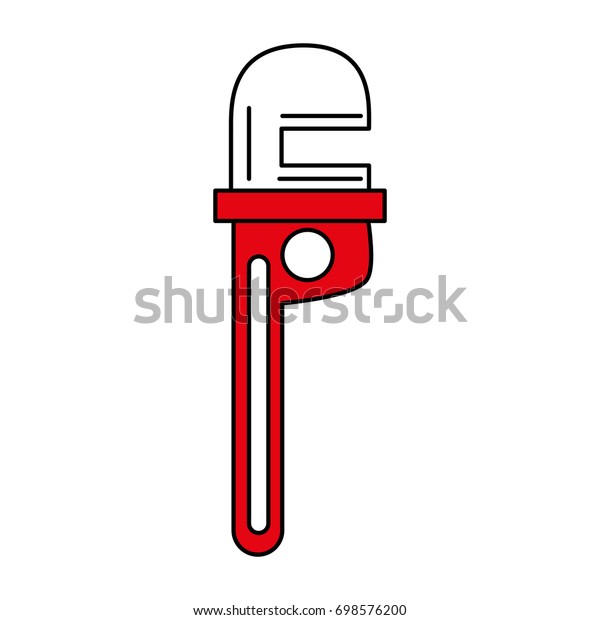 Pipe Wrench Vector Illustation Stock Vector (Royalty Free) 698576200 ...