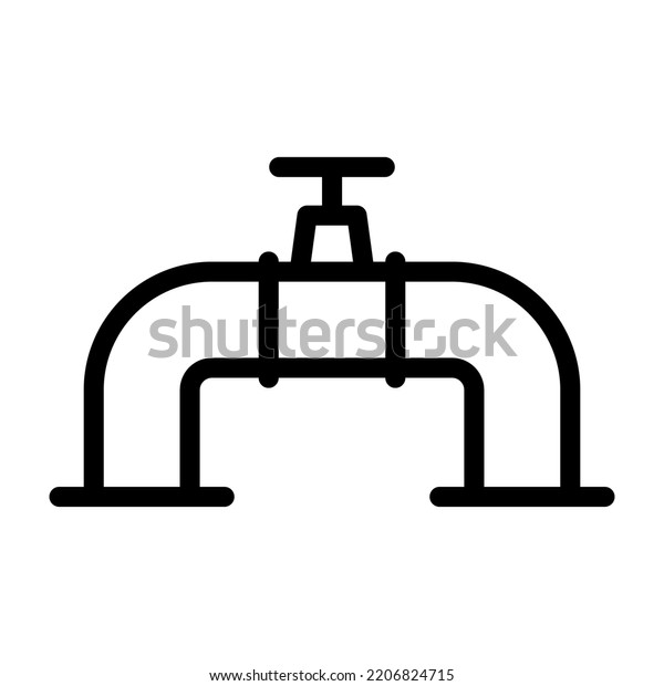 Pipeline Gate Valve Icon Pipe Valve Stock Vector (Royalty Free ...