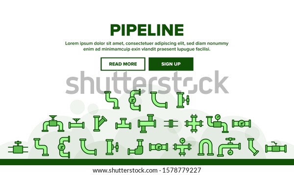 Pipeline Landing Web Page Header Banner Stock Vector (Royalty Free ...