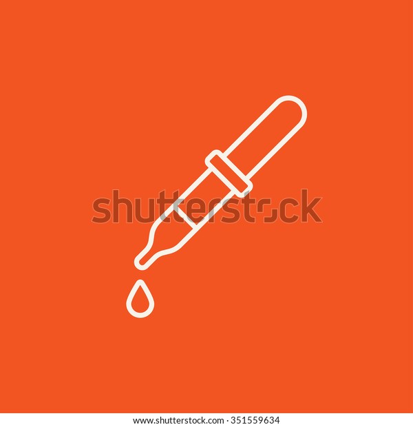 Pipette Line Icon Web Mobile Infographics Stock Vector (Royalty Free ...