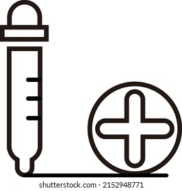 Pipette Logo Take Testy Lab Stock Vector (Royalty Free) 2152948771 ...