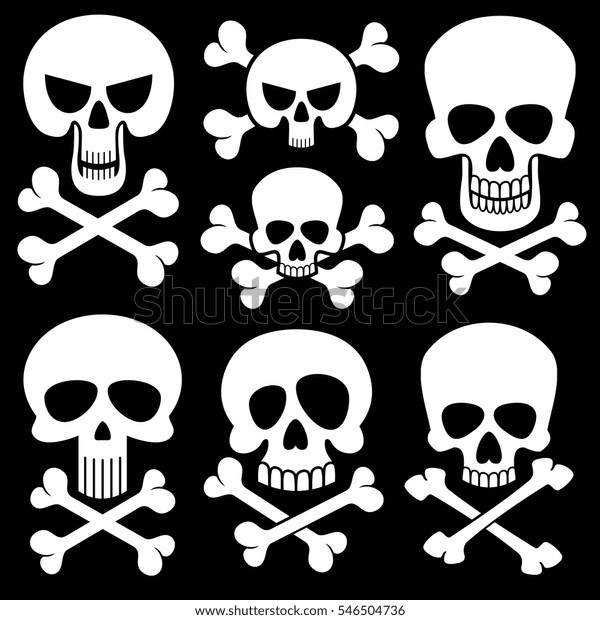 Piracy Skull Crossbones Vector Icons Death Stock Vector (Royalty Free ... Piracy Skull Crossbones Vector Icons Death Stock Vector (Royalty Free ...