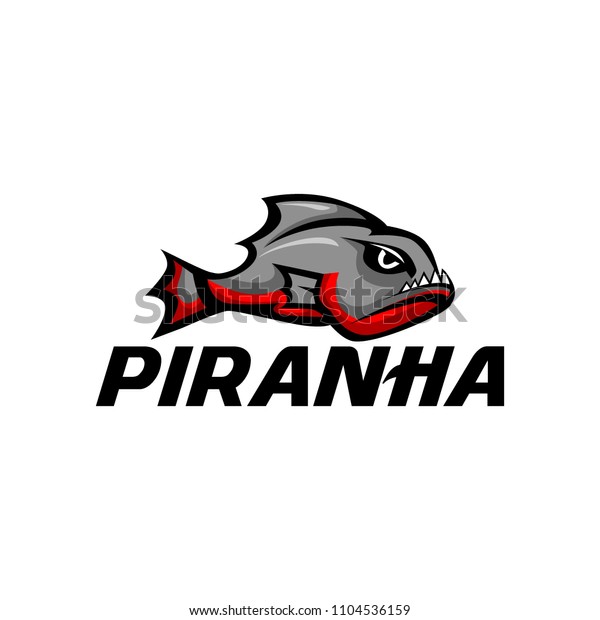 Piranha Logo Design Stock Vector (Royalty Free) 1104536159 | Shutterstock