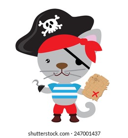 Pirate Cat Vector Illustration Stock Vector (Royalty Free) 247001437 ...