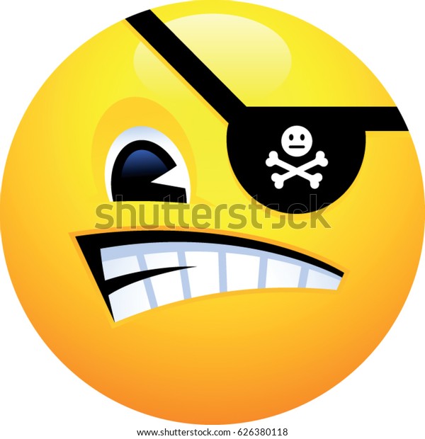 Pirate Face Emoji Stock Vector (Royalty Free) 626380118