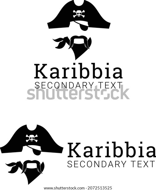 Pirate Logo Pirate Hat Beard Stock Vector (Royalty Free) 2072513525 ...