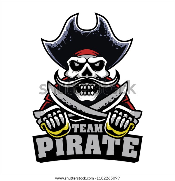 Pirate Mascot Logo Details Style Esport Stock Vector (Royalty Free ...