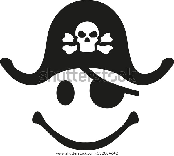 Pirate Smiley Face Stock Vector (Royalty Free) 532084642 | Shutterstock