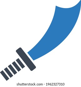 Pirate Sword Icon Vector Illustration Stock Vector (Royalty Free ...