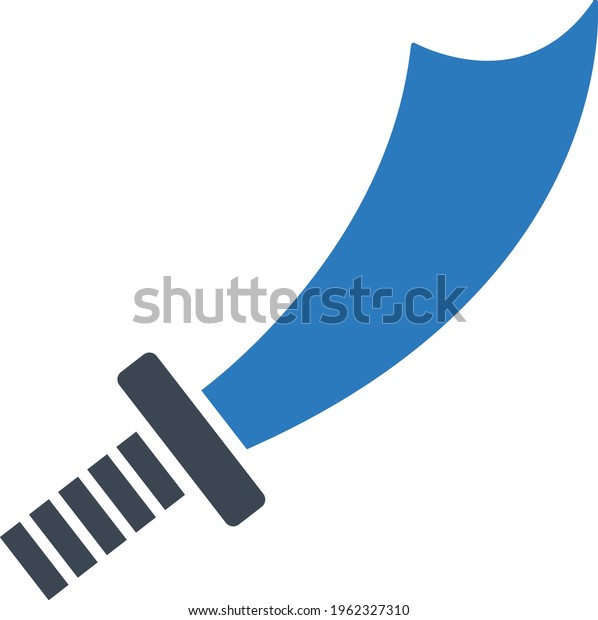 Pirate Sword Icon Vector Illustration Stock Vector (Royalty Free ...