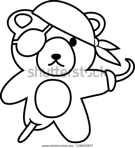 Pirate Teddy Bear Stock Vector (Royalty Free) 128603897 | Shutterstock