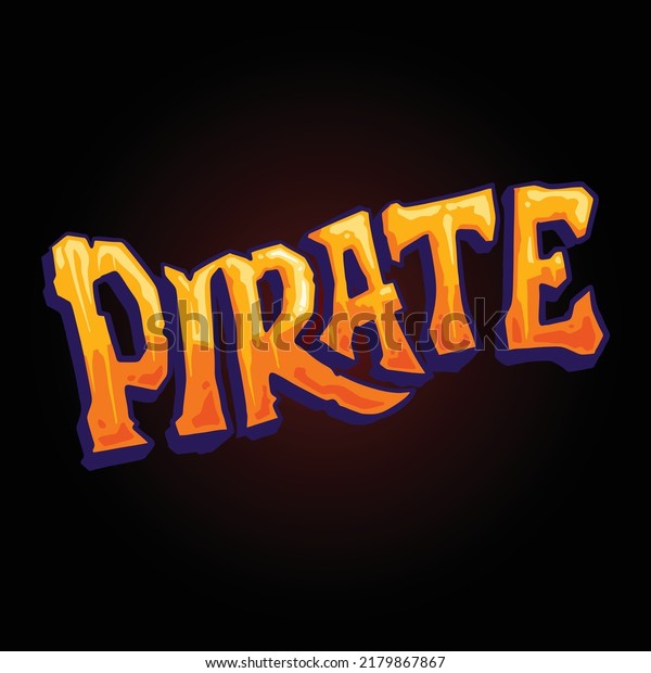 Pirate Text Style Hand Drawn Vector: เวกเตอร์สต็อก (ปลอดค่าลิขสิทธิ์ ...
