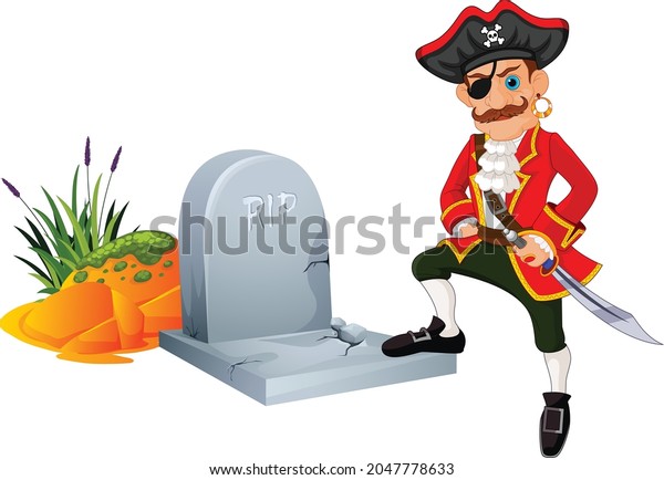 Piratesofcaribbean Rippiratesofcaribbean Rip Cartoon Vector Art Stock ...