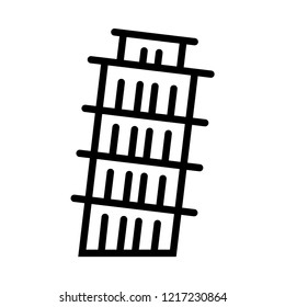 Pizza Tower Icon Vector Stock Vector (Royalty Free) 615014345