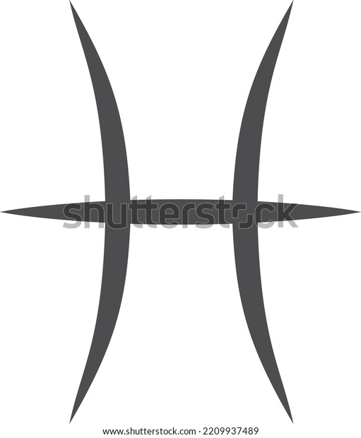 Pisces Symbol Esoteric Astrology Sign Zodiac Stock Vector (Royalty Free ...