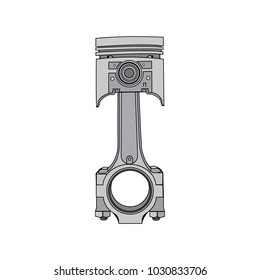 Car Engine Piston Vector Illustration Stock Vector (Royalty Free ...