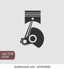 Piston On Crankshaft Vector Icon Stock Vector (Royalty Free) 623918360 ...