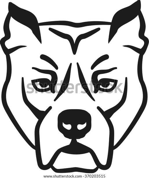 Pit Bull Head Stock Vector (Royalty Free) 370203515