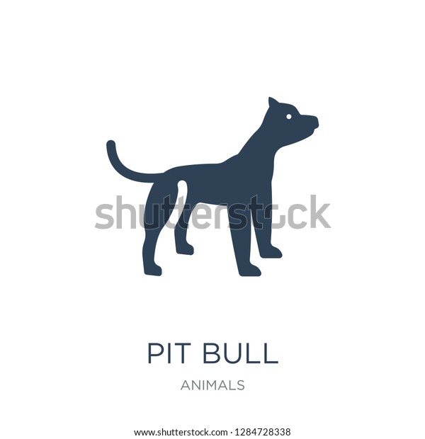 Pit Bull Icon Vector On White Stock Vector (Royalty Free) 1284728338 ...