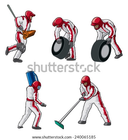 Pit Crew Stock Vector (Royalty Free) 240065185 - Shutterstock