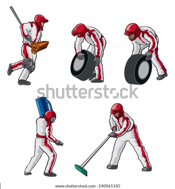 Pit Crew Stock Vector (Royalty Free) 240065185